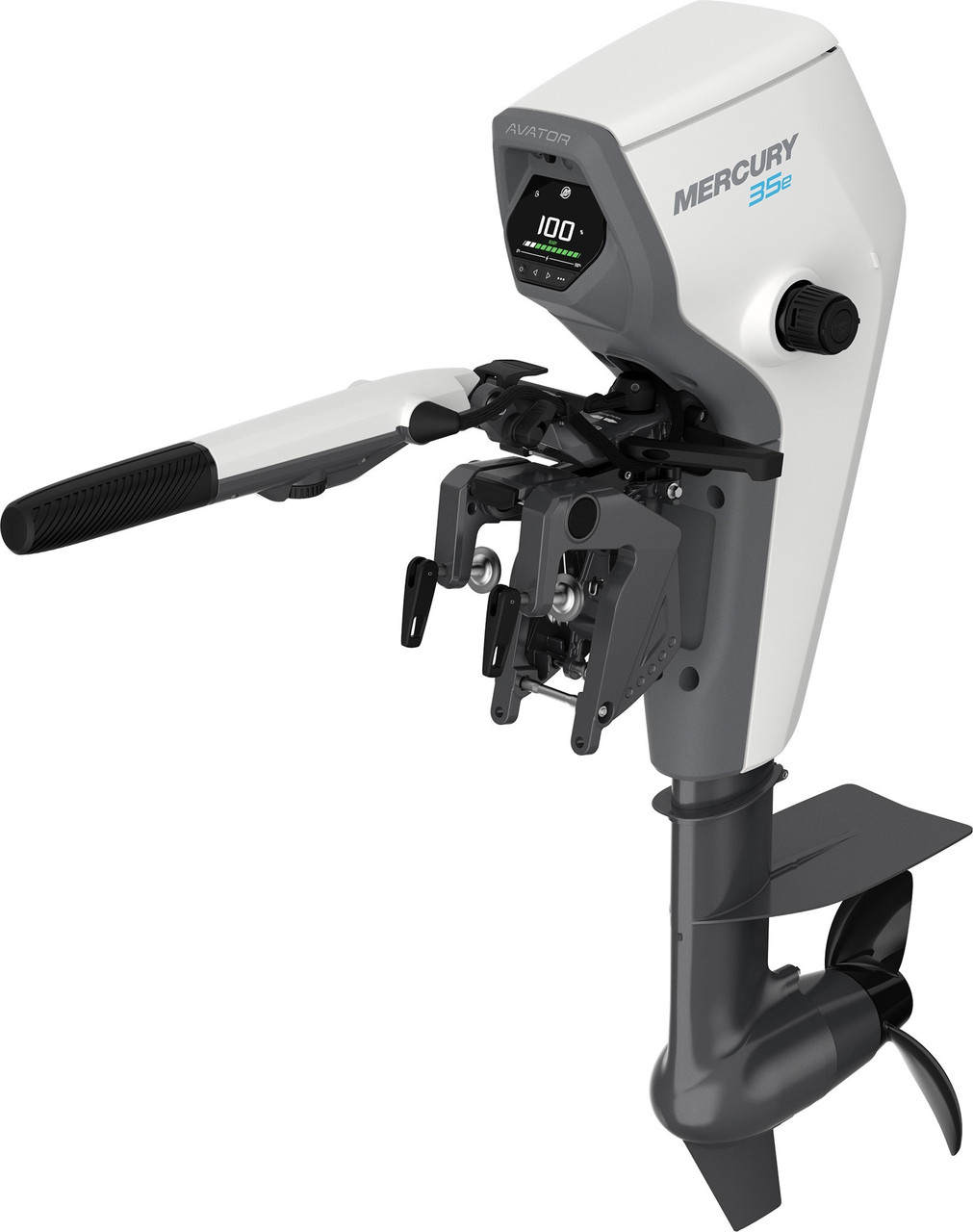 Mercury Avator 35e Tiller 9.9HP Electric Outboard Motor 15" Shaft 35ESH ...